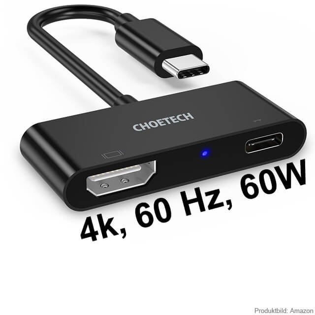 Choetech USB-C auf HDMI Adapter: 4K mit 60 Hz übertragen
