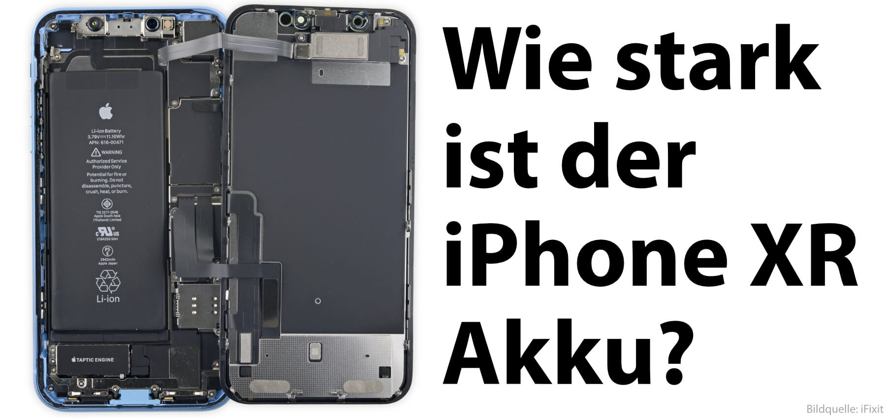 Apple iPhone XR Akku-Kapazität (V, Wh, mAh) » Sir Apfelot